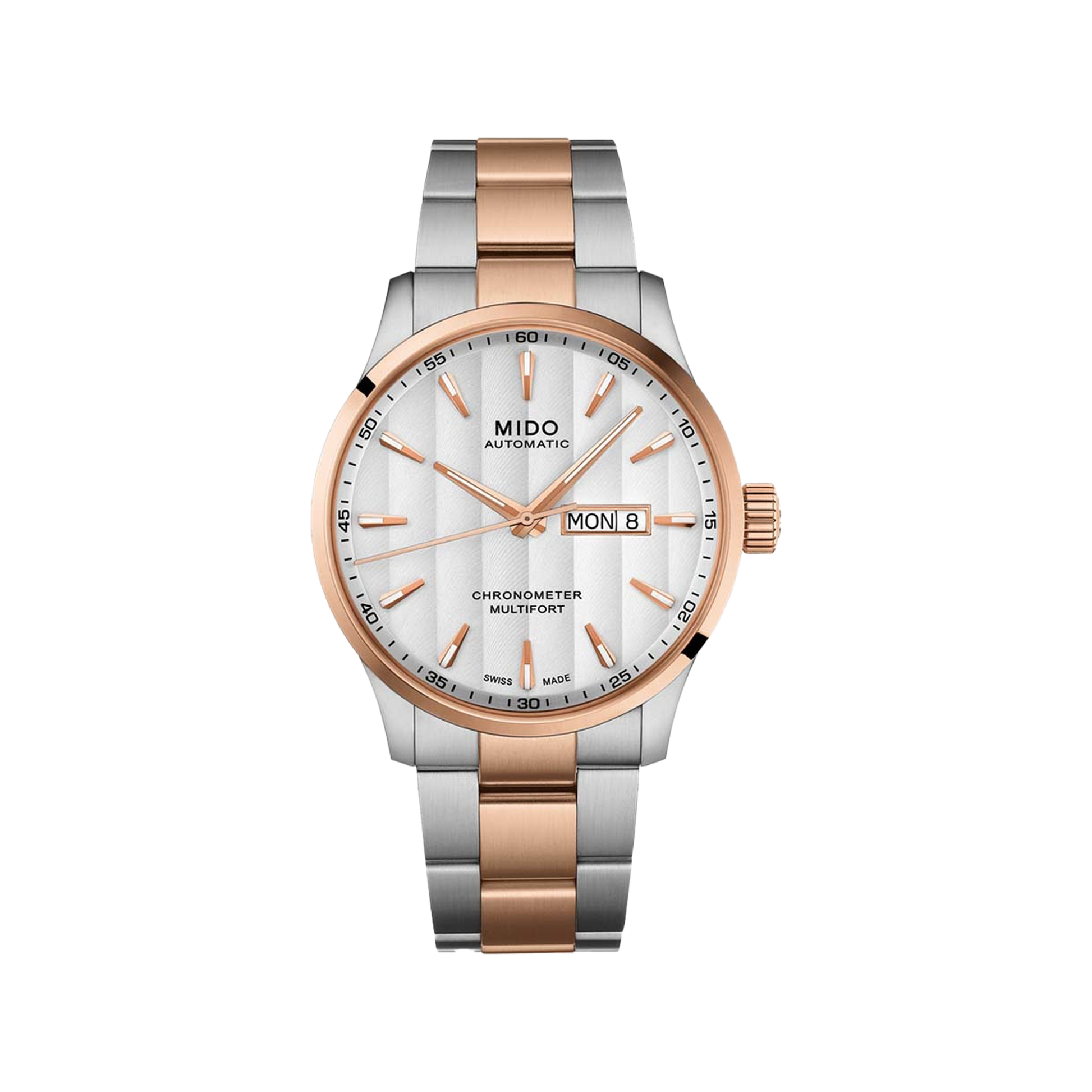 Mido Multifort Chronometer - Stainless Steel with Rose Gold PVD - Stai